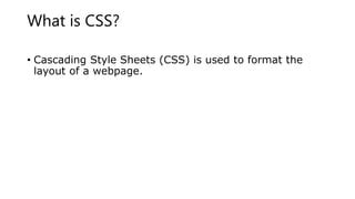 CSS (Cascading Style Sheet) | PPT