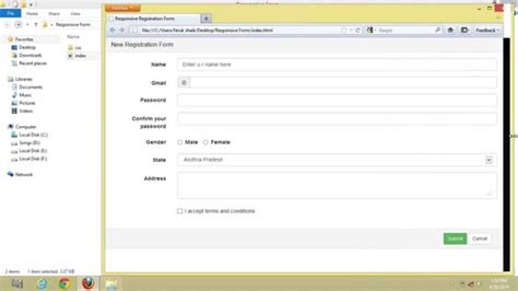 Responsive Registration Form Using Bootstrap Youtube