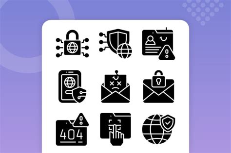 Cyber Security Icons Set Icons Ft Cyber And Security Envato