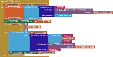 Improving Code For Looping Through Json Objects And Fetching Tag Values Mit App Inventor Help