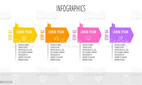 4 개의 요소와 화살표가있는 인포 그래픽 선택할 수 있는 네 가지 비즈니스 옵션의 벡터 개념 0명에 대한 스톡 벡터 아트 및 기타 이미지 Istock