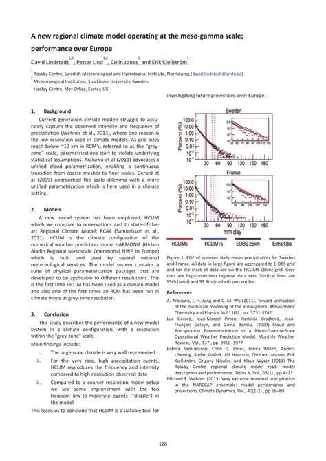 Pdf A New Regional Climate Model Operating At The Meso Gamma Scale Performance Over Europe