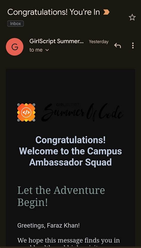 Faraz Khan On Linkedin Gssoc Girlscriptsummerofcode Opensource Campusambassador