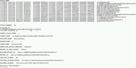 Analyzing Crash Dump Using Windows Debugger Windbg RESOURCE NOT OWNED E3