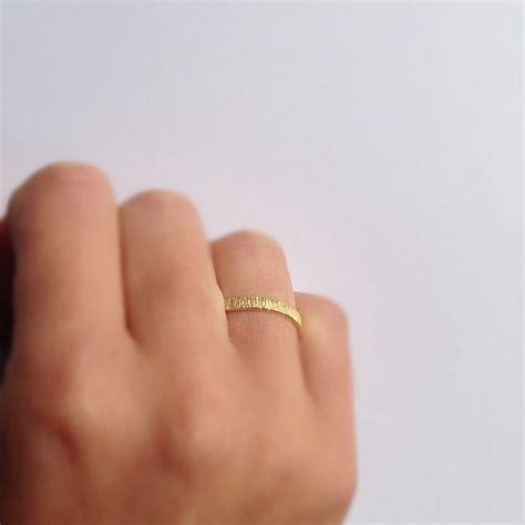 Gold Tree Bark Ring In 18 Carat Recycled Gold Wedding Band Etsy