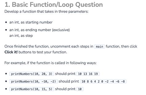 solved 1 basic function loop question develop a function