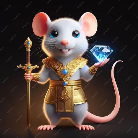 Cute And Cheerful Monkey Holding Sward Isolation Illustration Premium