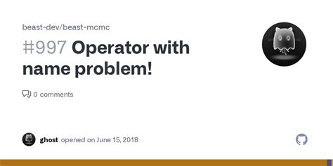 Operator With Name Problem Issue Beast Dev Beast Mcmc GitHub