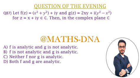 Question 87 Complex Analysis C R Equations Csir Net Slet Gate Iit Jam Nbhm Nbhm