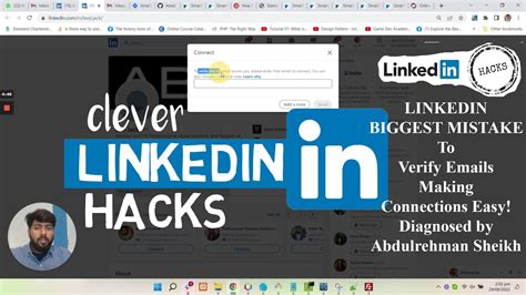 Linkedin Bug Linkedin Hack To Connect Without Email Verification Linkedin Mistakes Errors