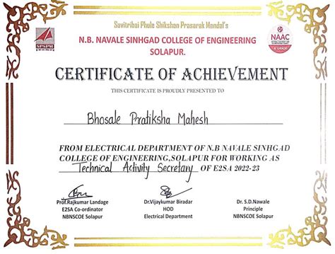 Pratiksha Bhosale On Linkedin E2sa Technicalsecretary Eventorganizer