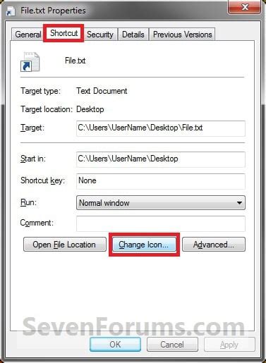 Shortcut Change Icon Tutorials