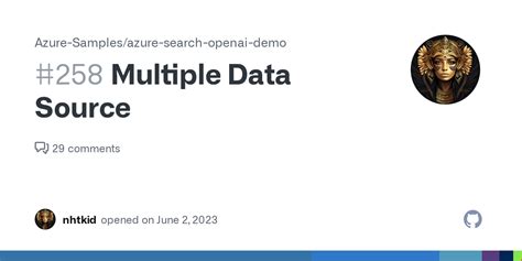 Multiple Data Source · Issue 258 · Azure Samplesazure Search Openai