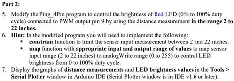 Solved Part2 5 Modify The Ping 4pin Program To Control The
