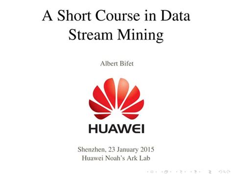 A Short Course In Data Stream Mining Pdf