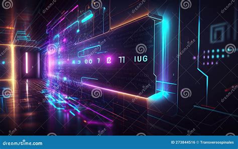 It Coding Background Abstract Technology Generative AI Illustration Stock Illustration