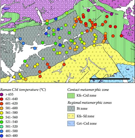 Areal Plot Of Raman Cm Temperatures Download Scientific Diagram