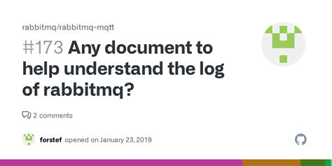 Any Document To Help Understand The Log Of Rabbitmq · Issue 173