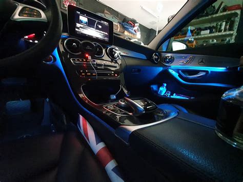 Diyproshop 벤츠 W205 C클래스 순정 엠비언트 라이트 업그레이드 인증번호