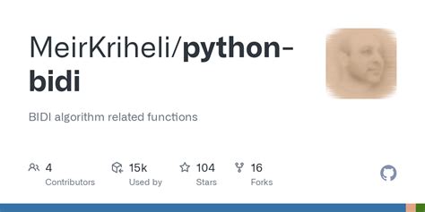 github meirkriheli python bidi bidi algorithm related functions