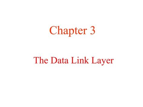 Chapter 4 Data Link Layer Ppt
