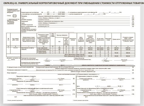 Универсальный передаточный документ Идеальные образцы первички