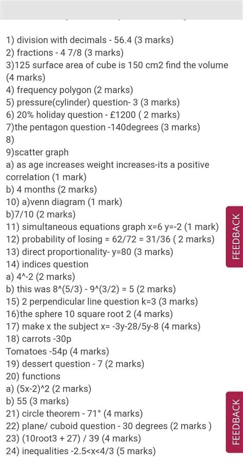 Maths Edexcel Paper 1 Answers R Gcse