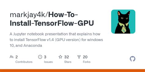 Github Markjay K How To Install Tensorflow Gpu A Jupyter Notebook Presentation That Explains