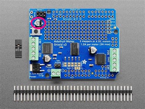 Adafruit Motor Shield V Using Servos Cap Required Motors Mechanics Power And CNC
