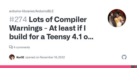 lots of compiler warnings at least if i build for a teensy 4 1 or