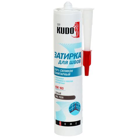 Герметик-затирка силиконовый, санитарный, KUDO, HOME KSK-163, RAL 7039 ...
