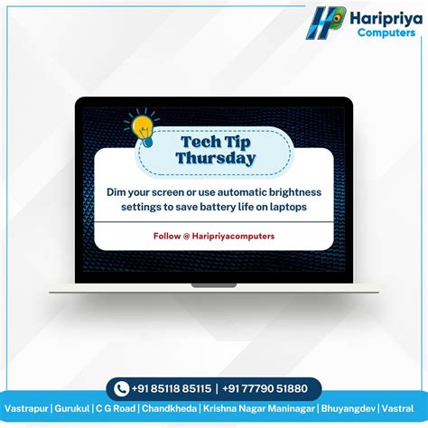 Hari Priya Computers On Linkedin Techtip Batterysaver Hp Lenovo