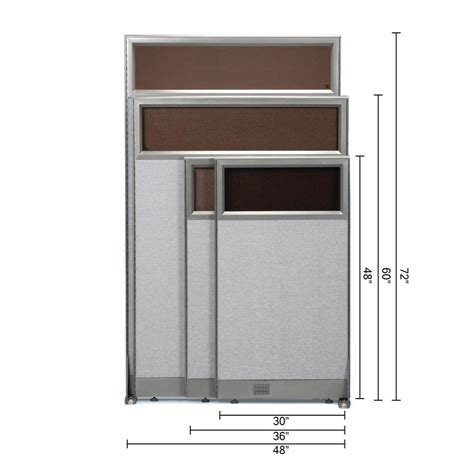 Gof 48”w X 72”h Single Partial Glass Panel