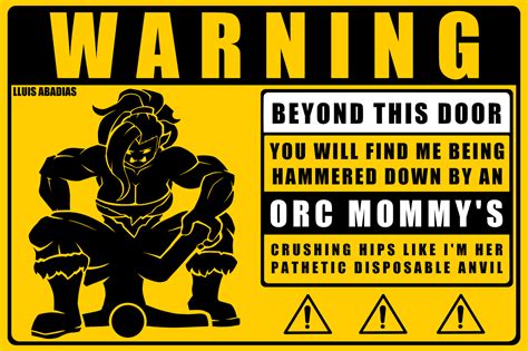 Warning Orc Mommy Sticker Nsfw Scaly Shop