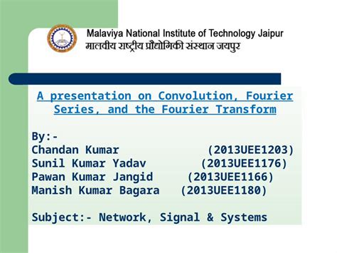 Ppt 3 Convolution Fourier Dokumen Tips