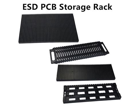 Industrial Anti Static Esd Pcb Racks Shockproof Black Pcb Circulation Rack