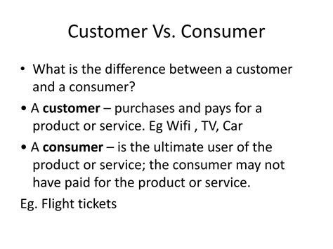 Customer Vs Consumer Pptx
