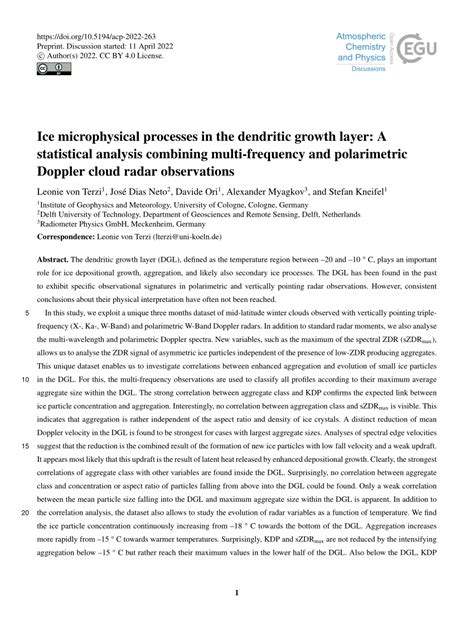 Pdf Ice Microphysical Processes In The Dendritic Growth Layer A Statistical Analysis