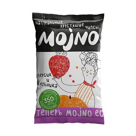Фруктовые чипсы Mojno персик и клубника | отзывы