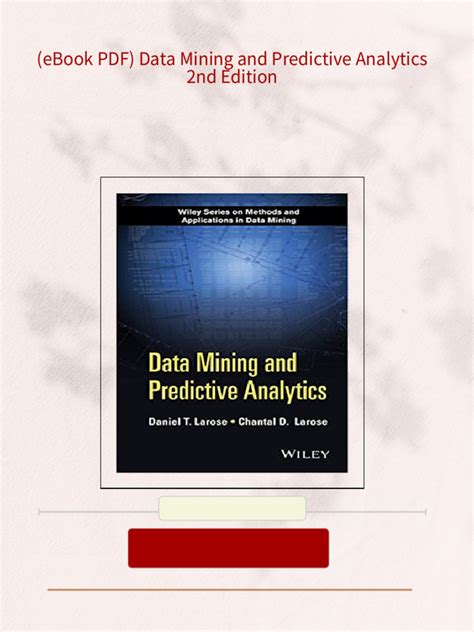 ebook pdf data mining and predictive analytics 2nd edition 2024 scribd download pdf