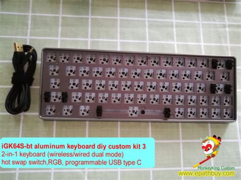 Wireless Alunimum Mechanical Keyboard Custom Kit 60 Programmable Keyboard Kit