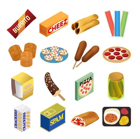 Junk Food Snack Clipart Printable Fast Food After Babe Etsy Australia