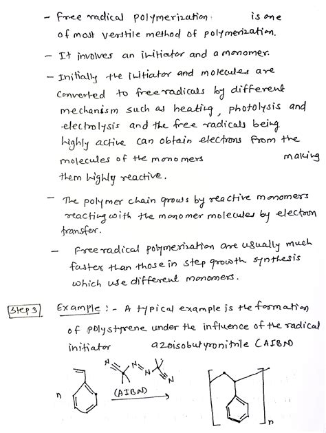 [solved] Free Radical Polymerization Course Hero