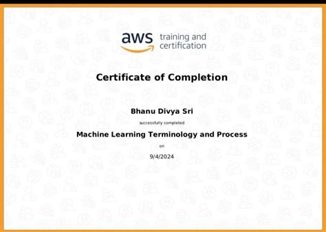 Aws Machinelearning Ai Certification Lifelonglearning Tech Bhanu Divya Sri