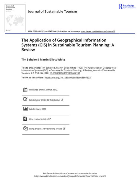 1999 The Application Of Geographical Information Systems Gis In