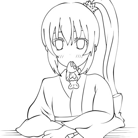 Anime Girl Lineart By Shioriri On Deviantart