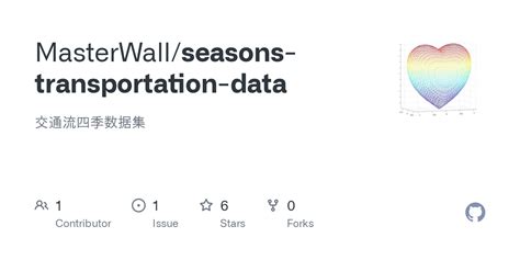 github masterwall seasons transportation data 交通流四季数据集