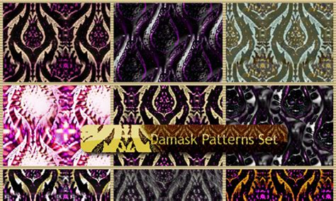 A Collection Of Artistic Damask Pattern Designs Naldz Graphics