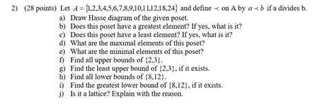 2 28 points let a 1234567891011121824 and define on a by a b if a