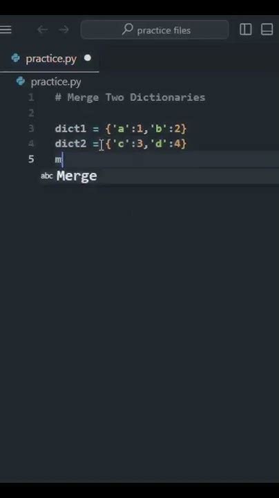 Merge Two Dictionaries Python Pythonprogramming Code Coding